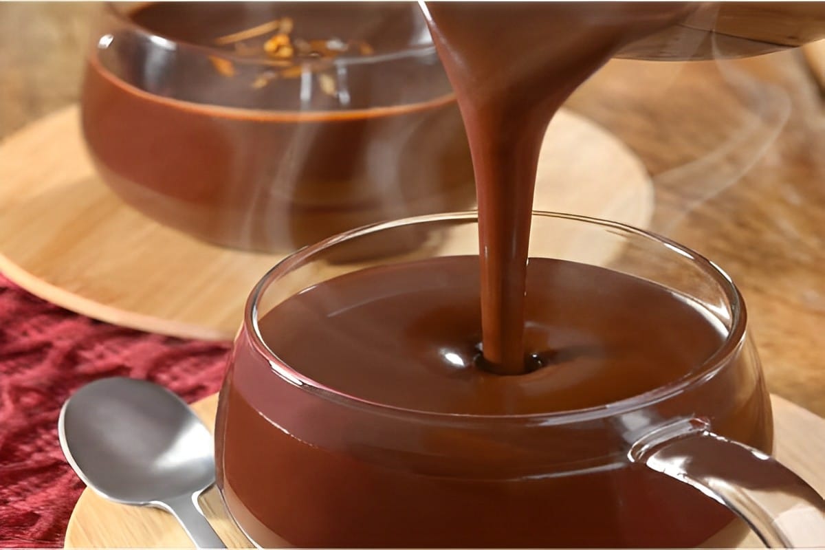 Chocolate quente cremoso muito saboroso e fácil de fazer