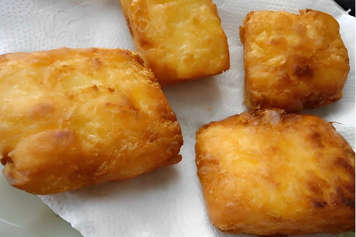 Mandioca frita cremosa que desmancha na boca perfeita para o lanche