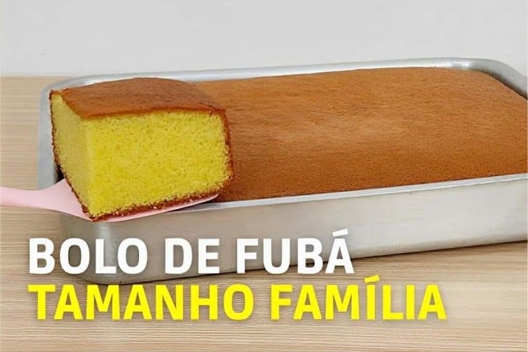 Bolo de fubá tradicional com massa bem fofinha e muito macio perfeito ...