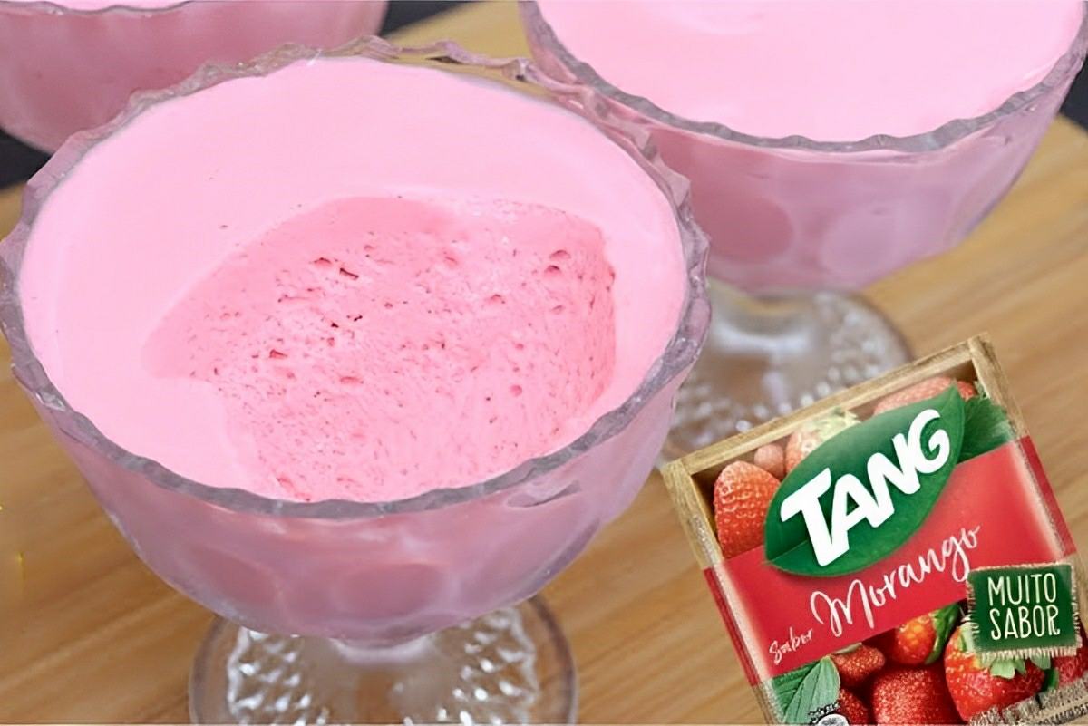 Mousse com tang bem fácil mas que todo mundo vai adorar parece um sorvete