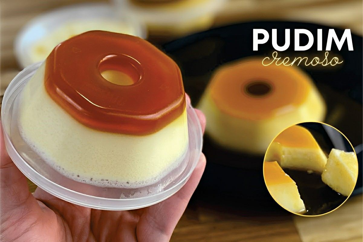 Mini pudim de leite condensado bem cremoso e mais fácil de fazer do que ...