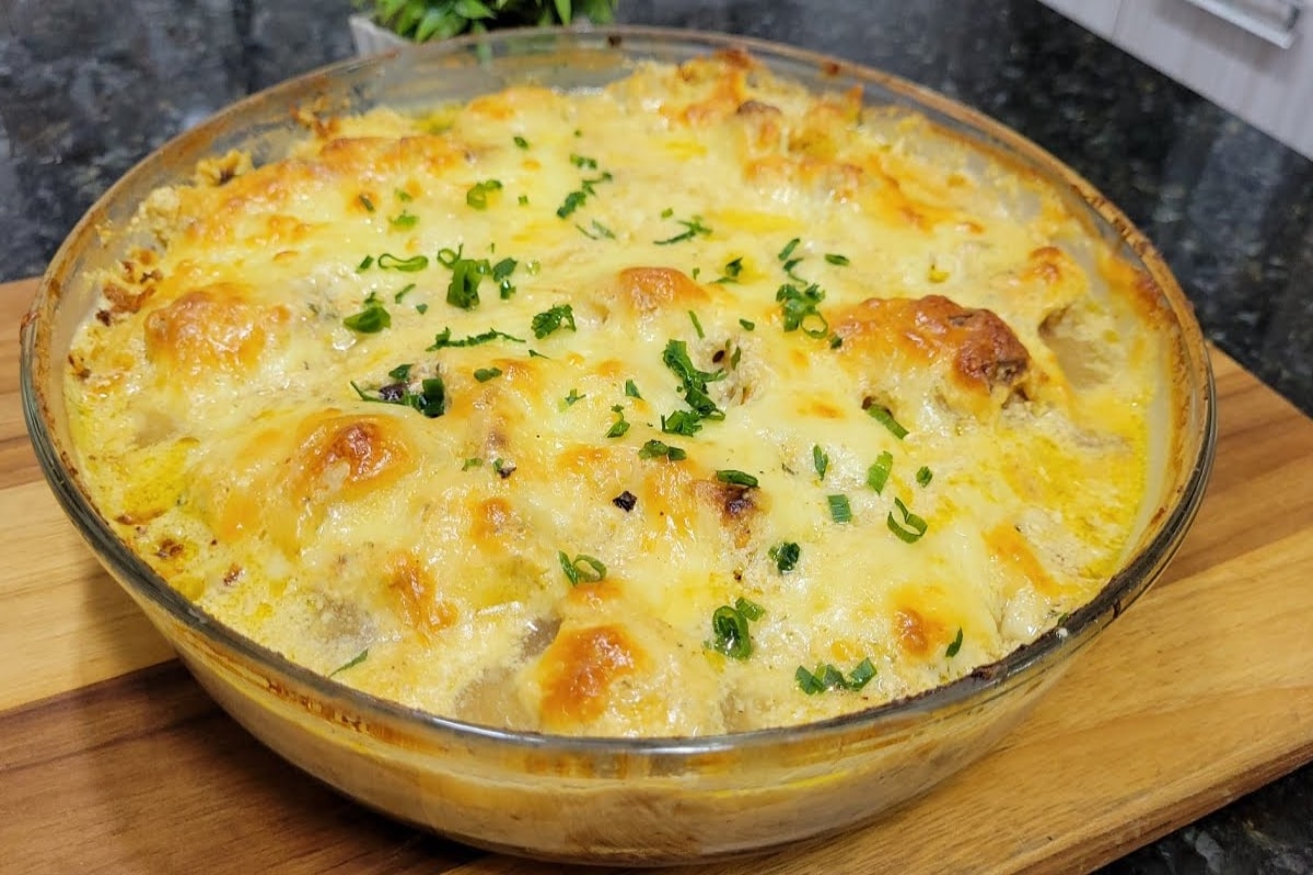 Gratinado Cremoso com Frango e Batatas – Receita Prática e Saborosa ...